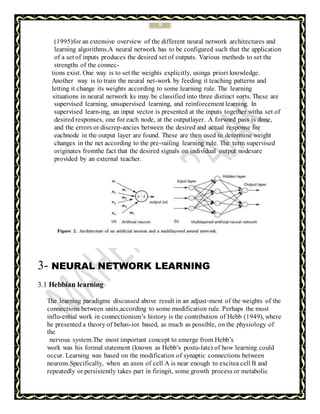 Artificial neural networks seminar presentation using MSWord. | PDF