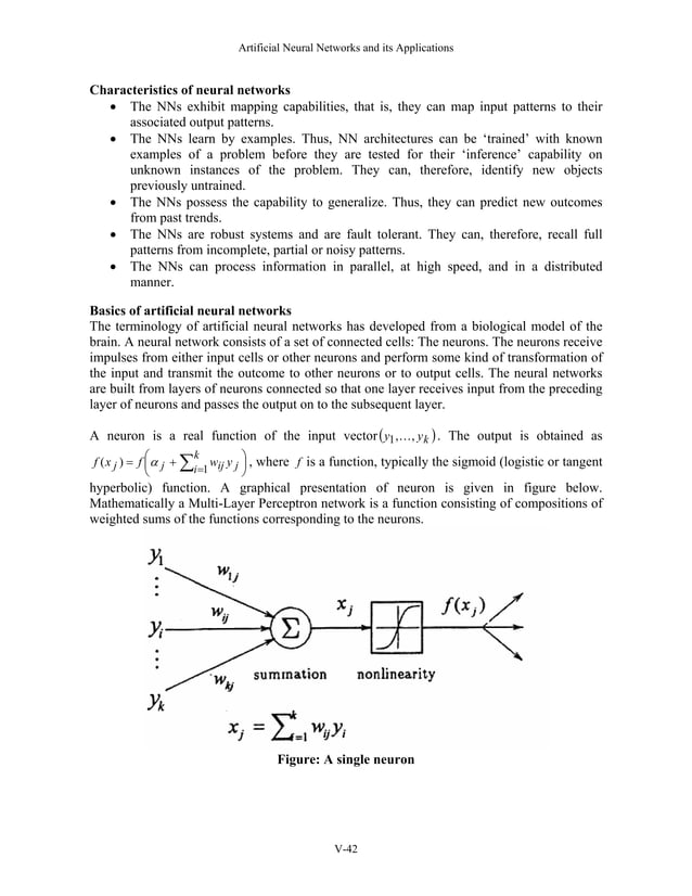 Artificial neural networks and its application | PDF