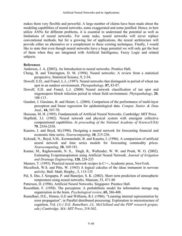 Artificial neural networks and its application | PDF