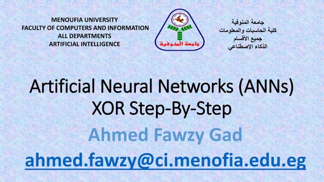 Artificial Neural Networks (ANNs) - XOR - Step-By-Step | PDF