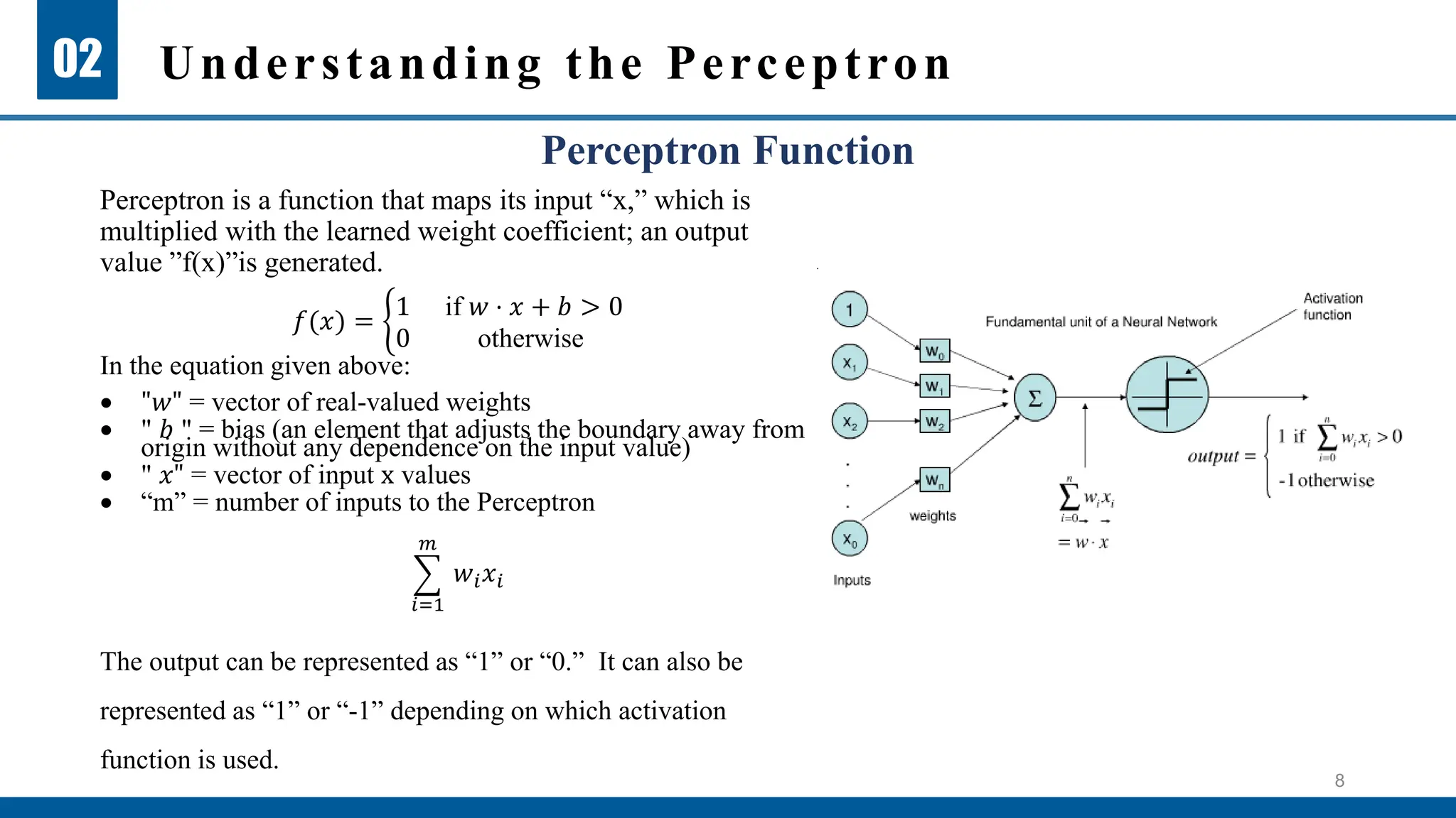 Artificial Neural Networks (ANNs) focusing on the perceptron Algorithm.pptx