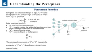 Artificial Neural Networks (ANNs) focusing on the perceptron Algorithm.pptx