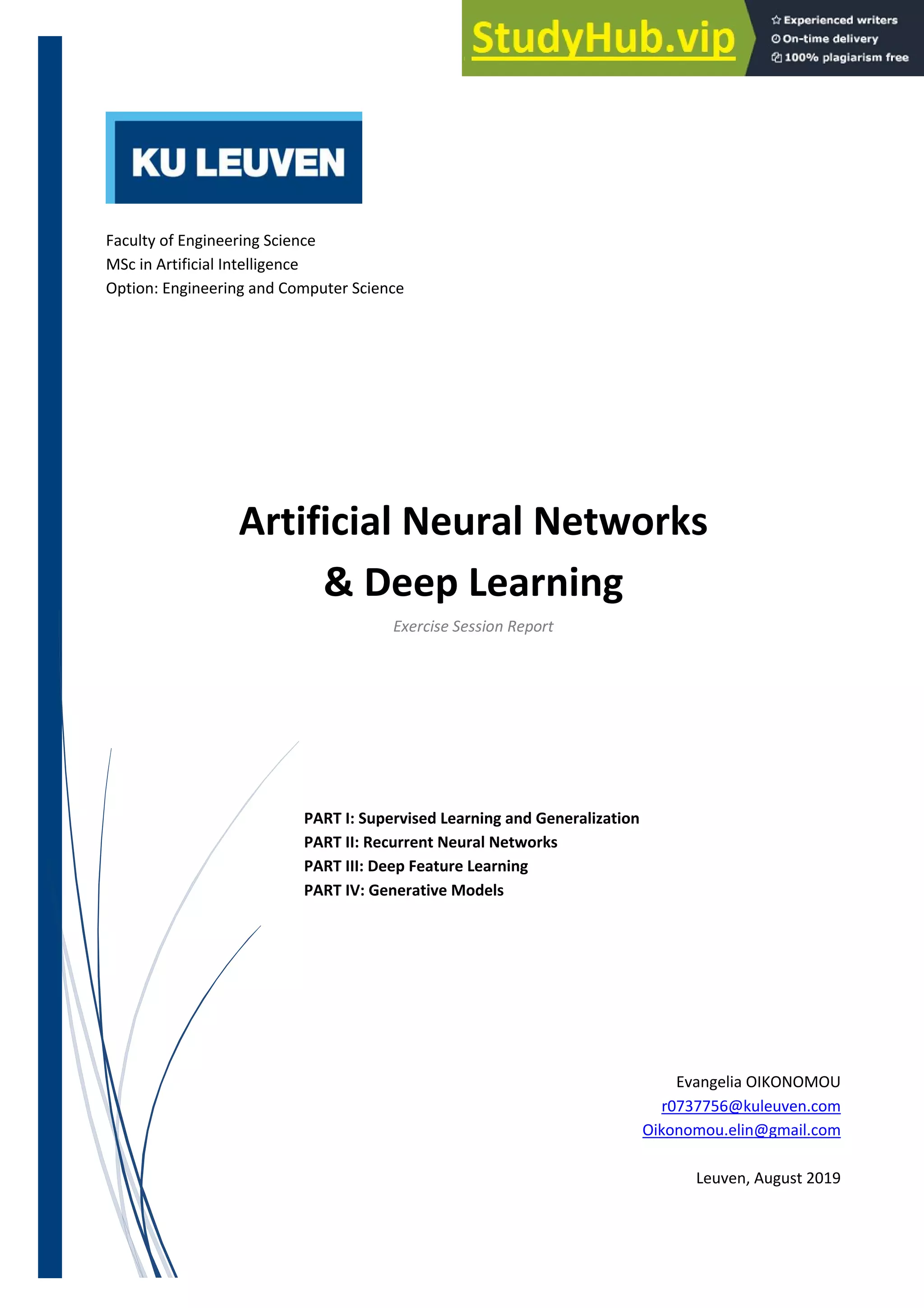 Artificial Neural Networks Deep Learning Report | PDF Artificial Neural Networks Deep Learning Report | PDF