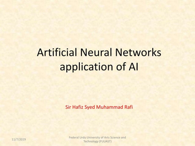 Artificial neural networks slides | PPT