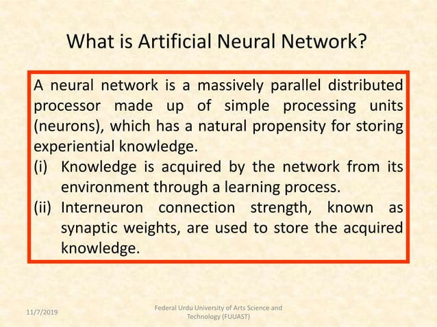 Artificial Neural Networks Slides Ppt