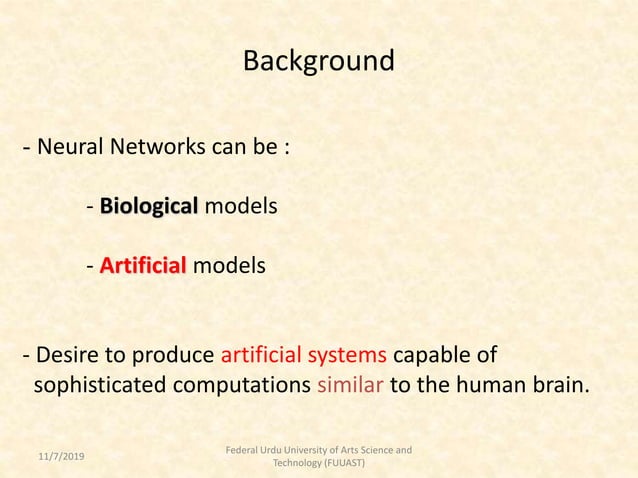 Artificial neural networks slides | PPT