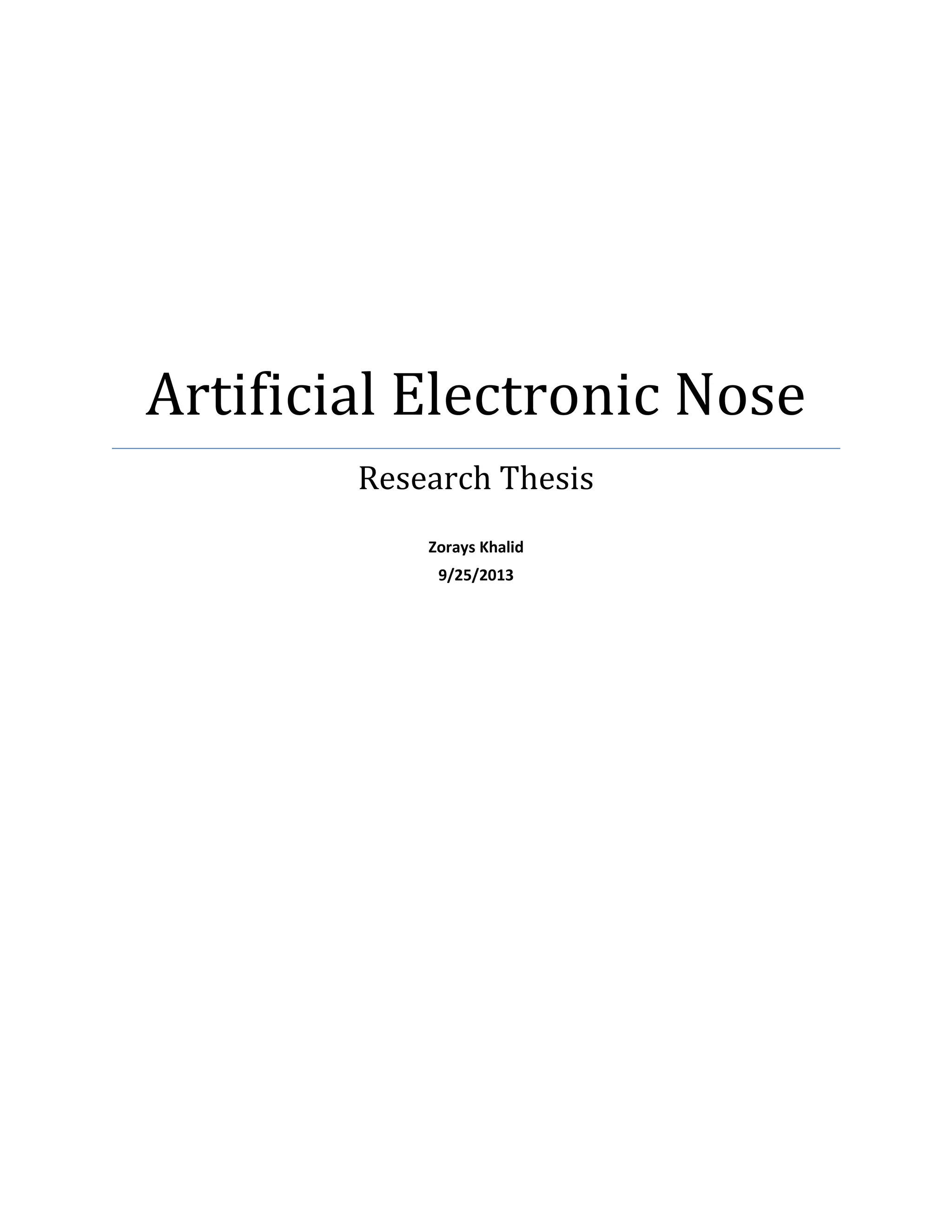 Artificial nose | PDF