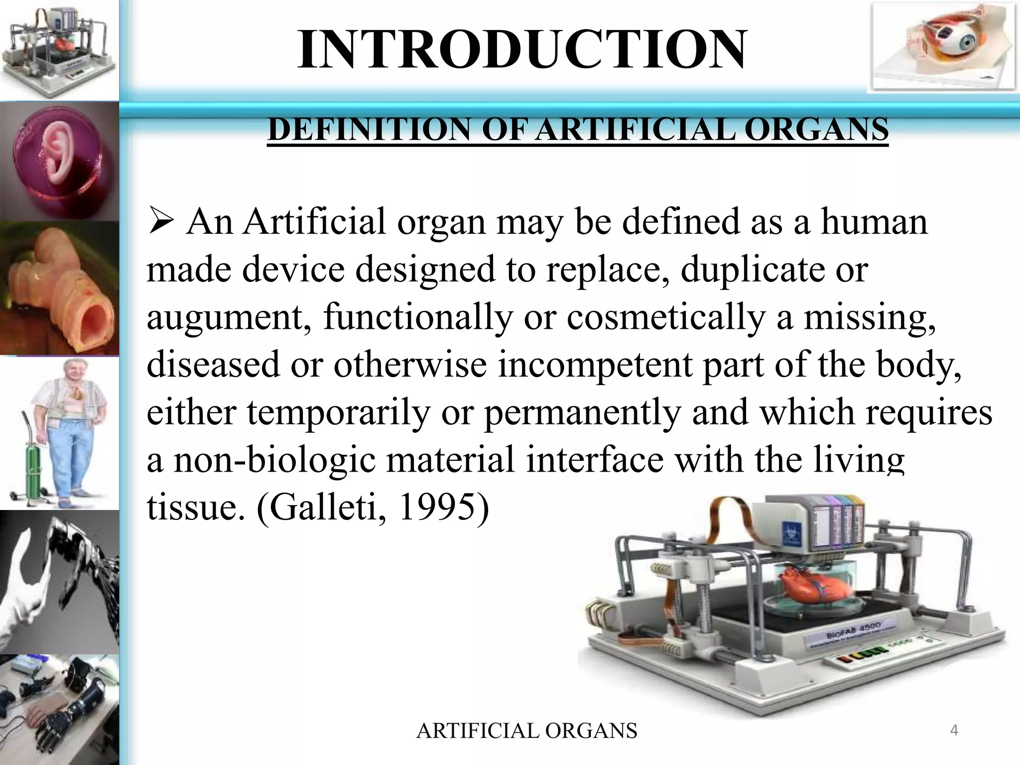 Artificial organs | PPTX