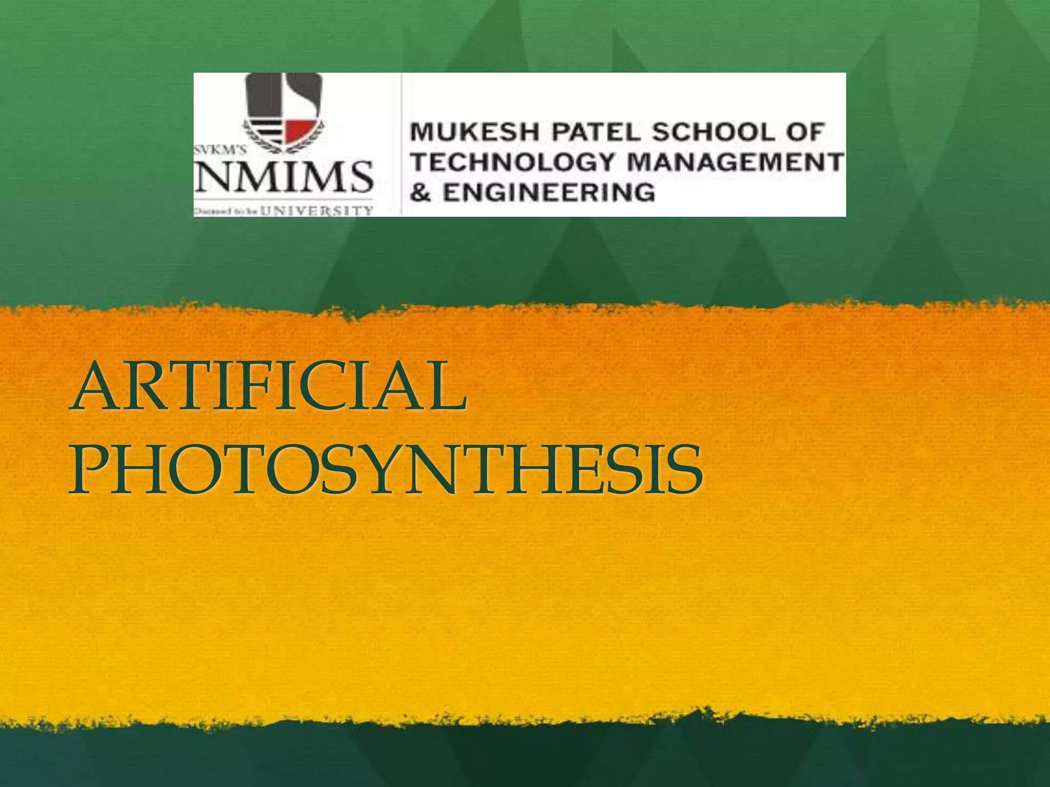 Artificial photosynthesis | PPTX