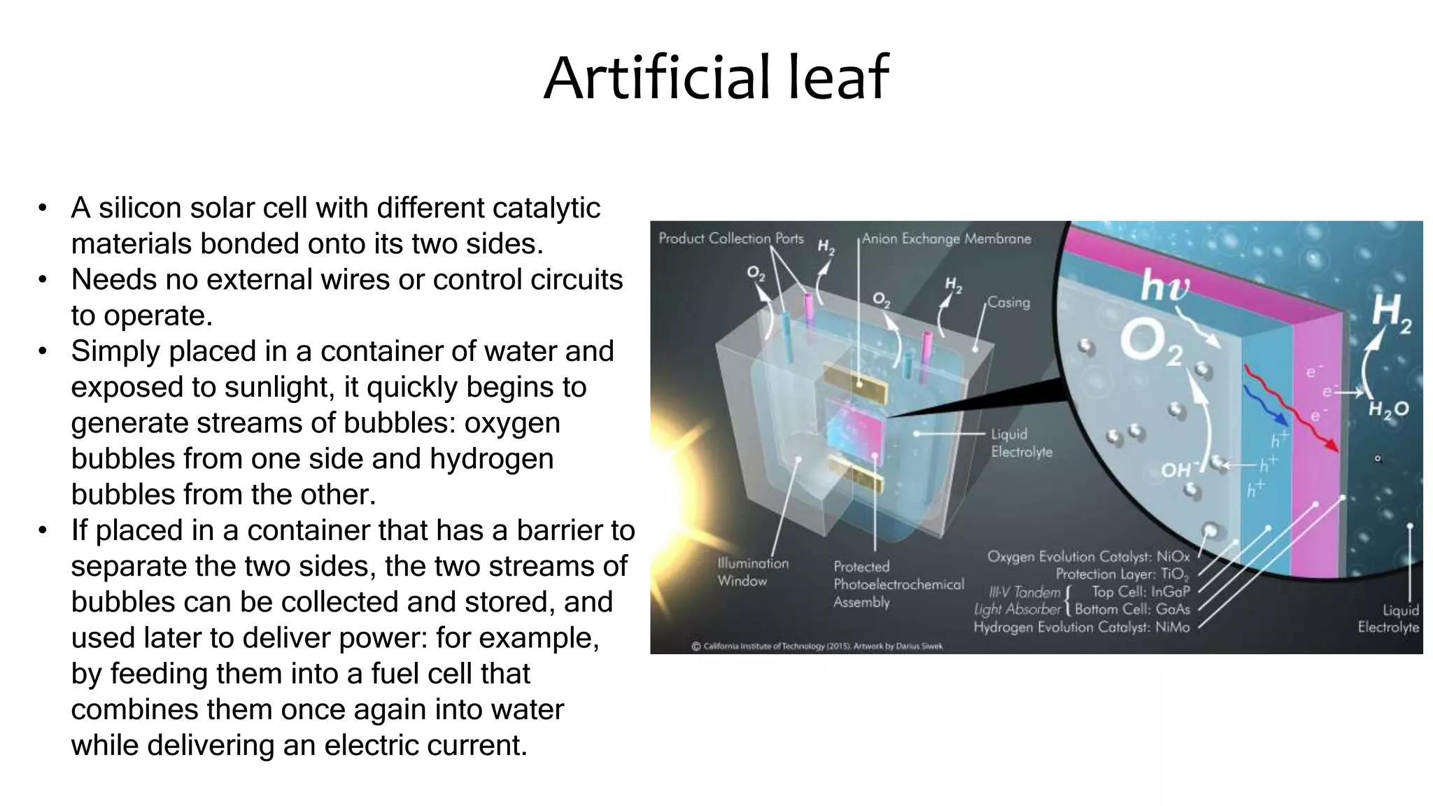 Artificial photosynthesis | PPTX