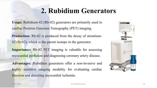 Artificial Radionuclide Generators in Medicine Applications in ...