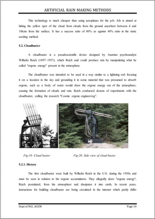 Artificial rain making methods seminor report | DOCX