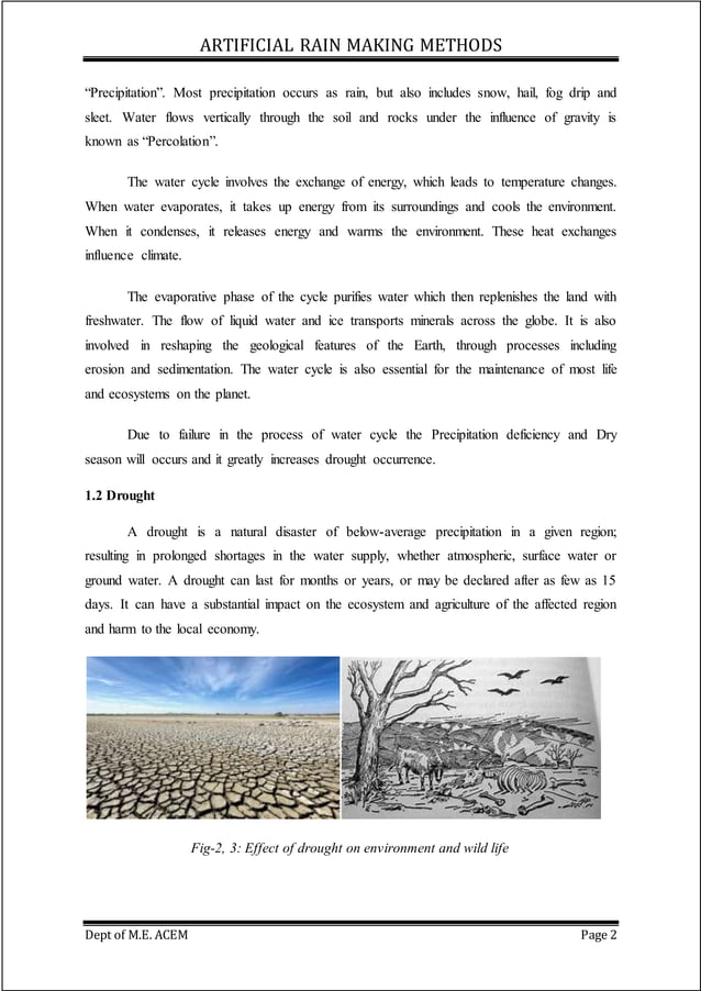 Artificial rain making methods seminor report | DOCX | Agriculture ...