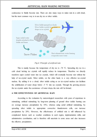 Artificial rain making methods seminor report | DOCX