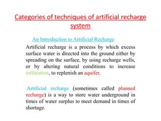 Artificial recahrge system.pptx