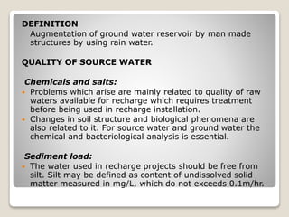 Artificial recharge 15 | PPTX