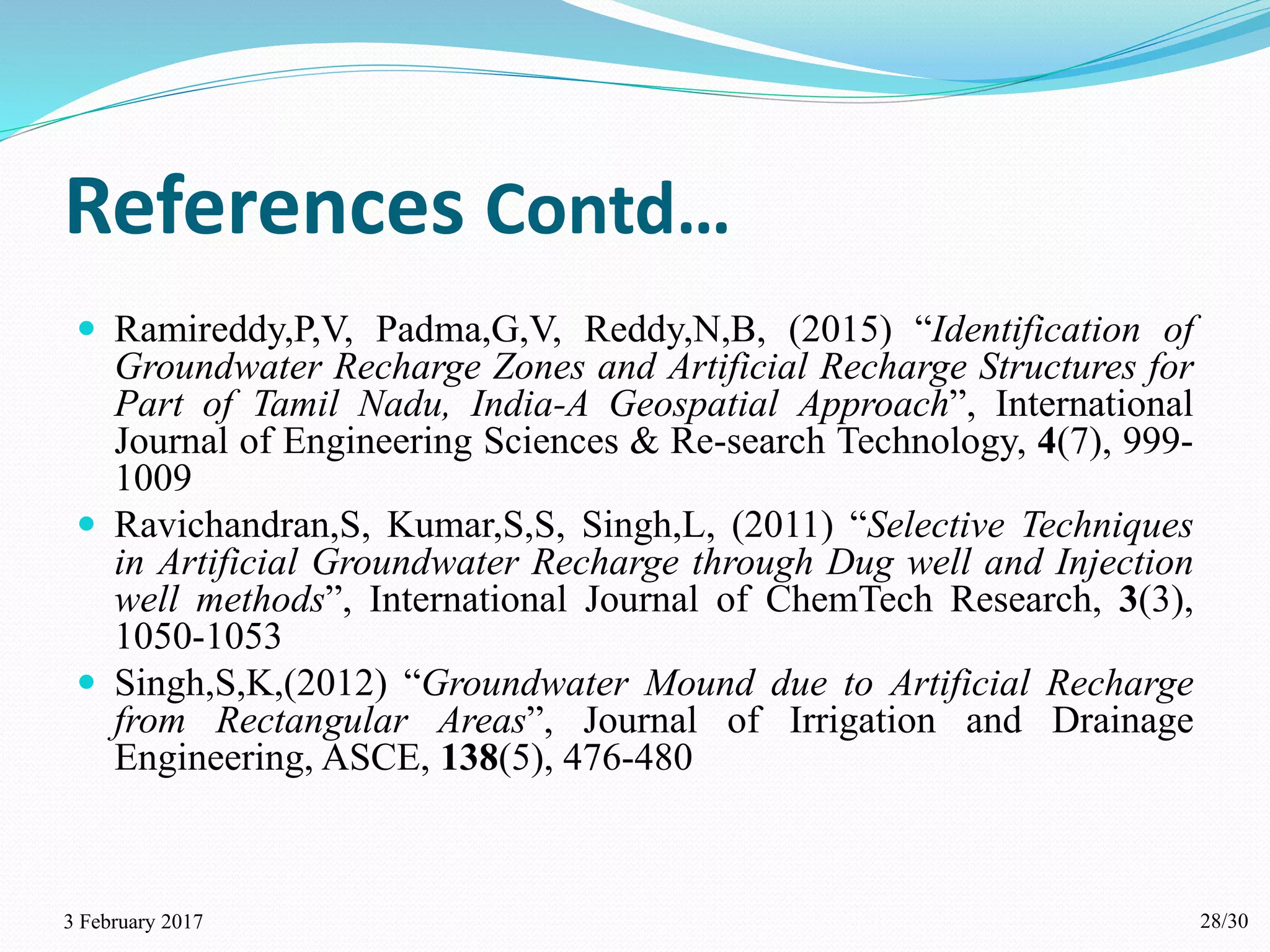 Artificial Recharge Of Groundwater Pptx Geology Science