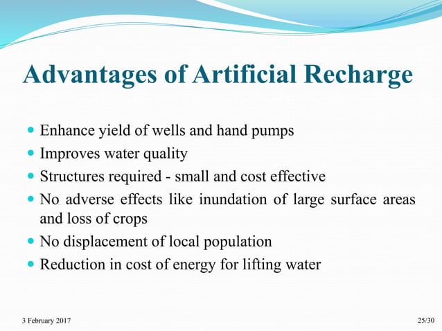 Artificial recharge of groundwater | PPTX | Geology | Science
