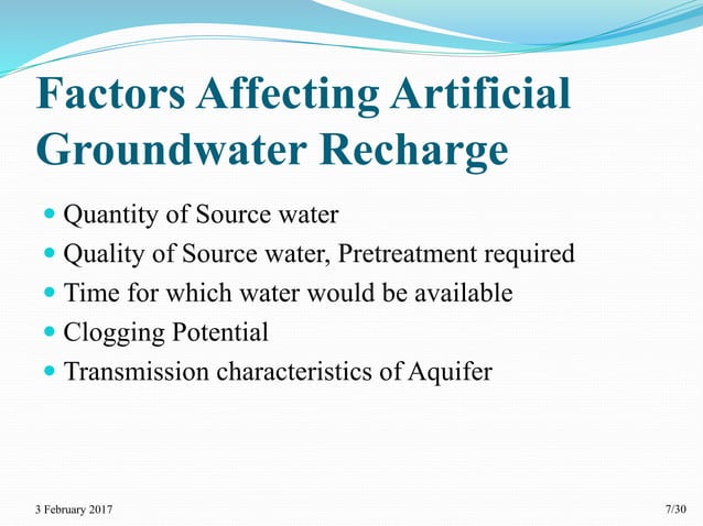 Artificial Recharge Of Groundwater Pptx Geology Science