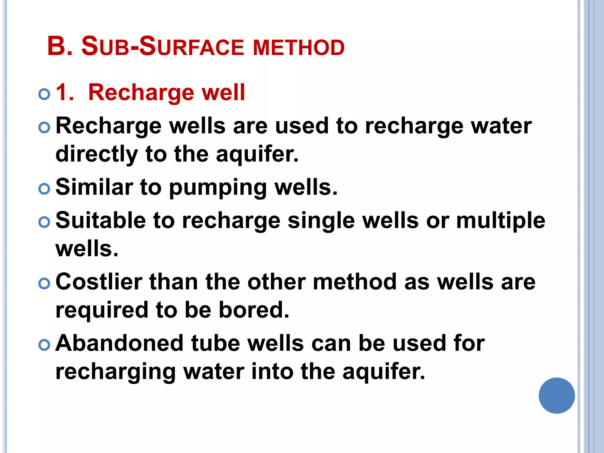 ARTIFICIAL RECHARGE OF GROUNDWATER | PPTX