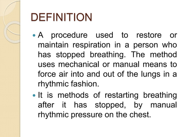 Artificial respiration | PPTX