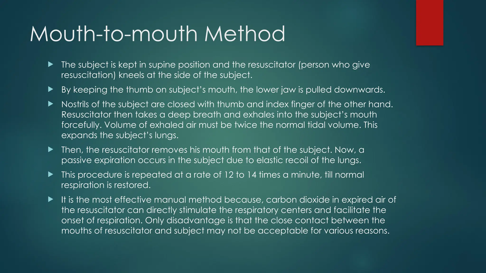 ARTIFICIAL RESPIRATION- POWERPOINT PRESENTATION | PPTX