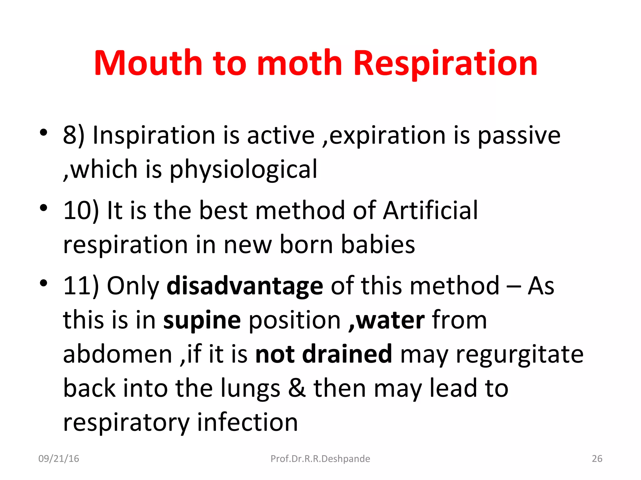 Artificial respiration | PPT