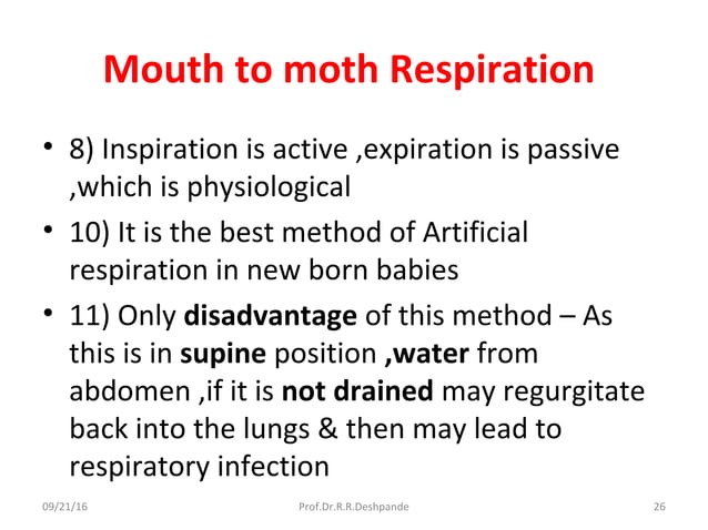 Artificial respiration | PPT