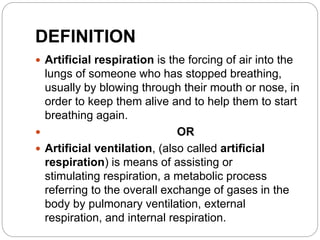 Artificialrespiration -ppt | PPTX