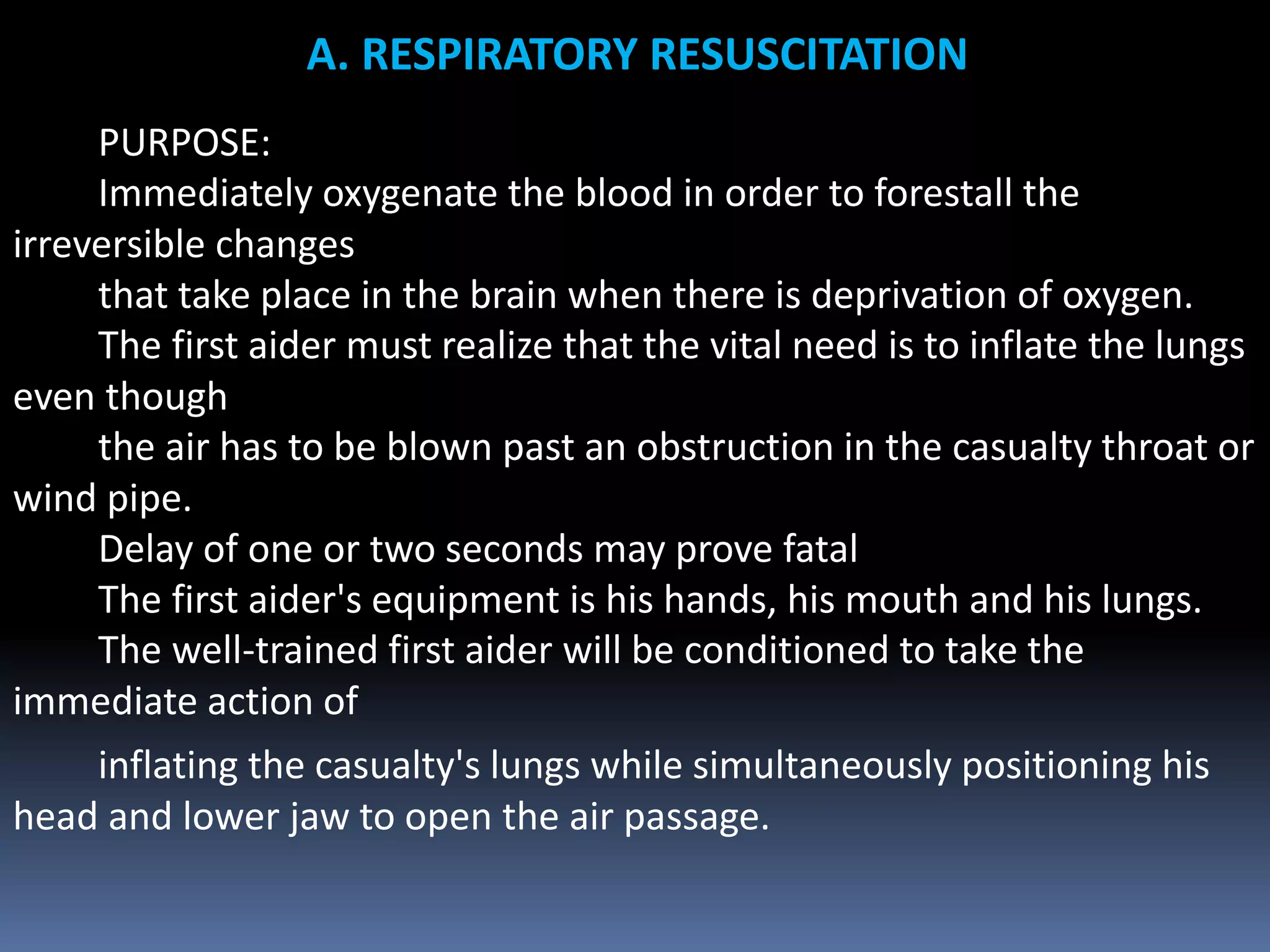 Artificial respiration and resuscitation methods | PPTX
