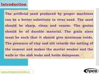Artificial Sand - A Viable Alternative, An Alternate to River Sand in ...
