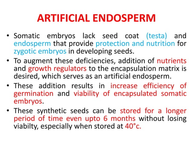Artificial seed | PPTX