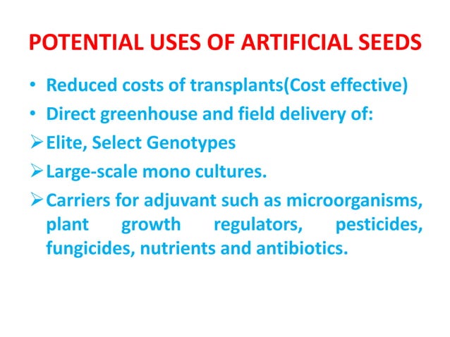Artificial seed | PPTX