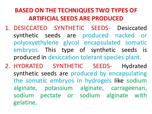 Artificial seed