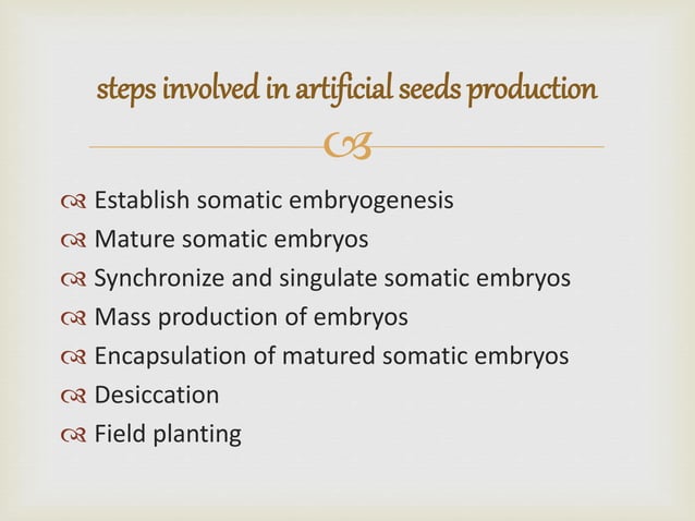 Artificial Seed - Definition, Types & Production | PPTX