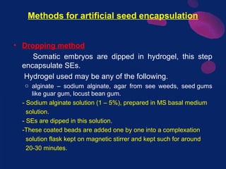 Artificial seed & and their application | PPT