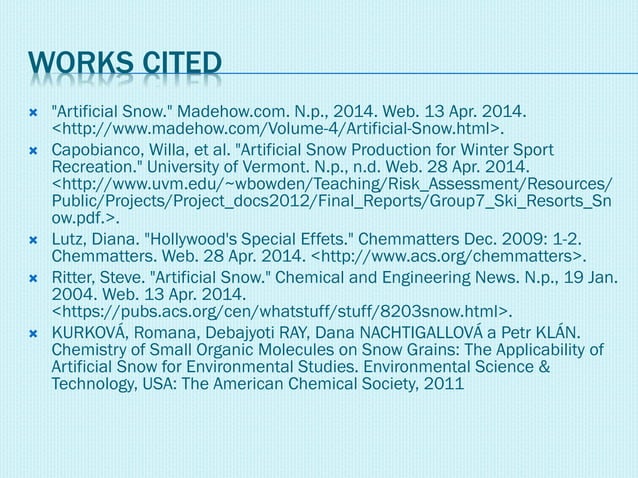 Artificial snow | PPTX