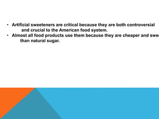 Artificial sweeteners | PPT