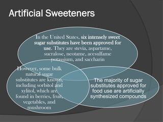 Artificial sweeteners | PPT