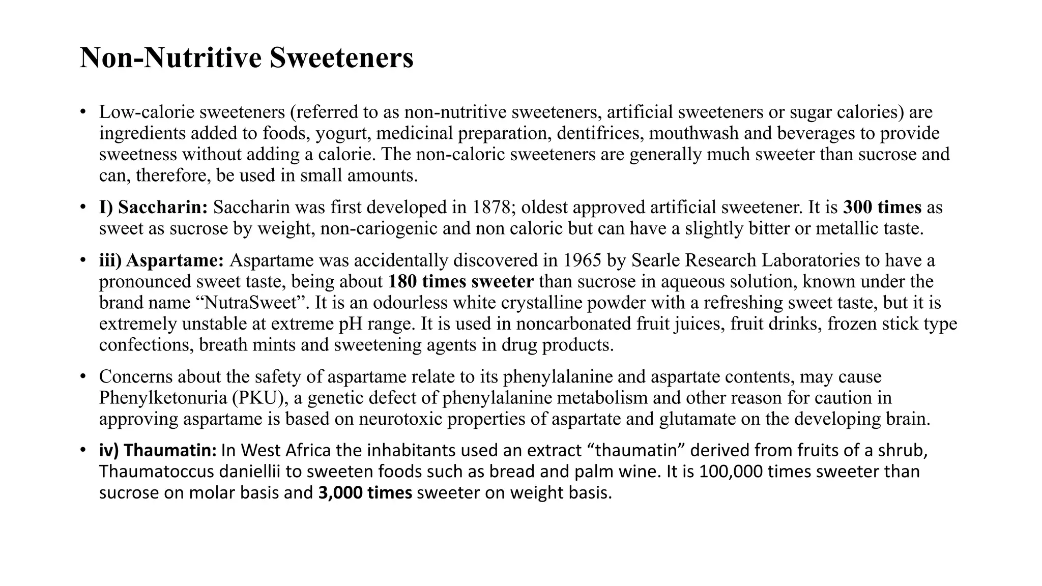 artificial sweeteners and plant sweeteners | PPTX