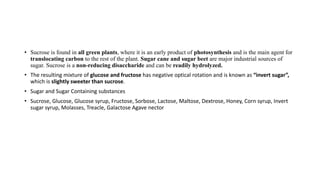 artificial sweeteners and plant sweeteners | PPTX