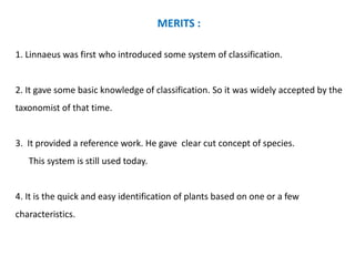 Artificial system of classification | PPTX