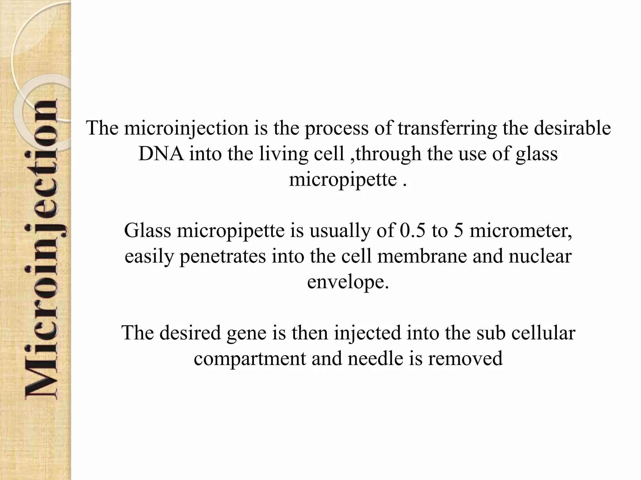 ARTIFICIAL VECTORLESS GENE TRANSFER METHODS | PPTX