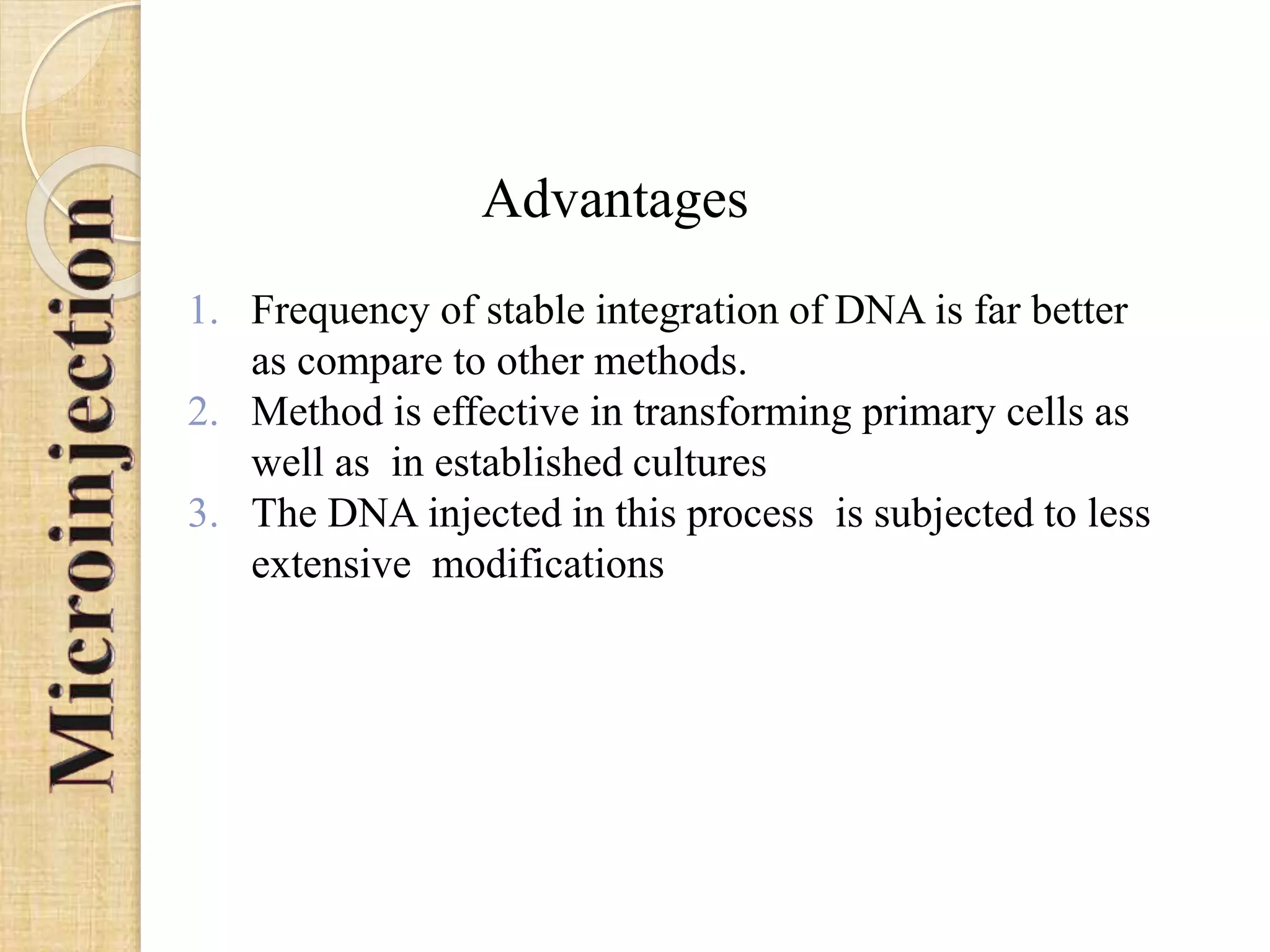 ARTIFICIAL VECTORLESS GENE TRANSFER METHODS | PPTX