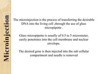ARTIFICIAL VECTORLESS GENE TRANSFER METHODS | PPTX