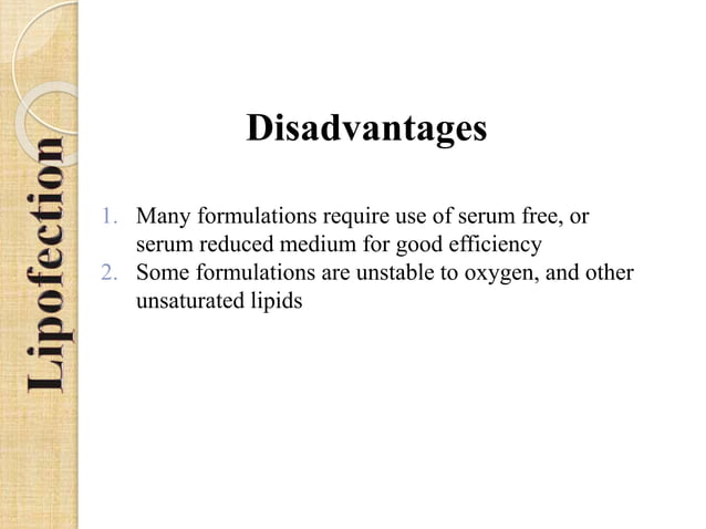 ARTIFICIAL VECTORLESS GENE TRANSFER METHODS | PPTX | Chemistry | Science