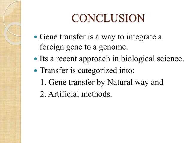 ARTIFICIAL VECTORLESS GENE TRANSFER METHODS | PPTX | Chemistry | Science