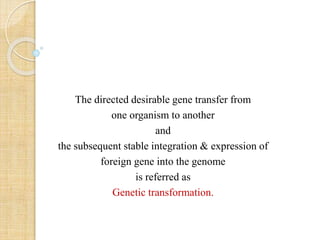 ARTIFICIAL VECTORLESS GENE TRANSFER METHODS | PPTX