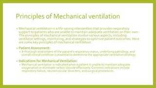 ARTIFICIAL VENTILATION- ventilator equip | PPTX