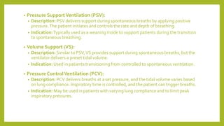 ARTIFICIAL VENTILATION- ventilator equip | PPTX